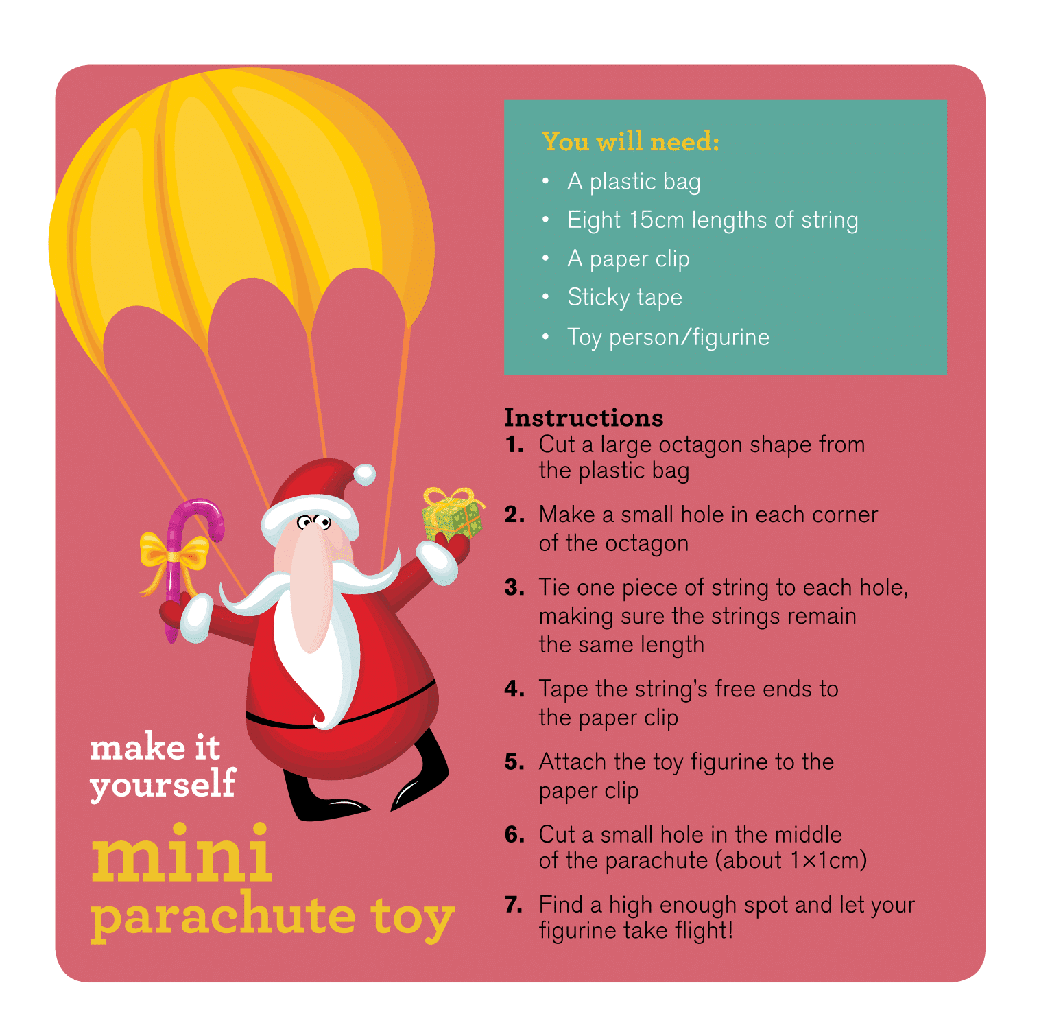 A mini parachute - Tots to Teens