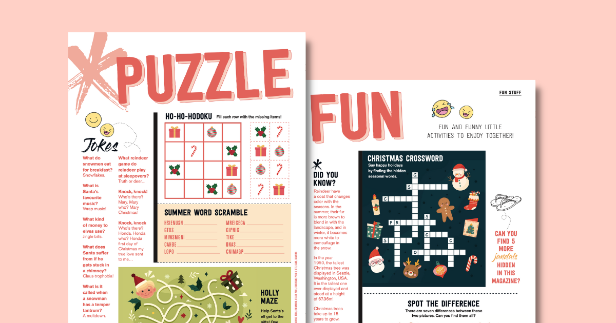 Puzzle Fun - December 23/January 24 - Tots to Teens
